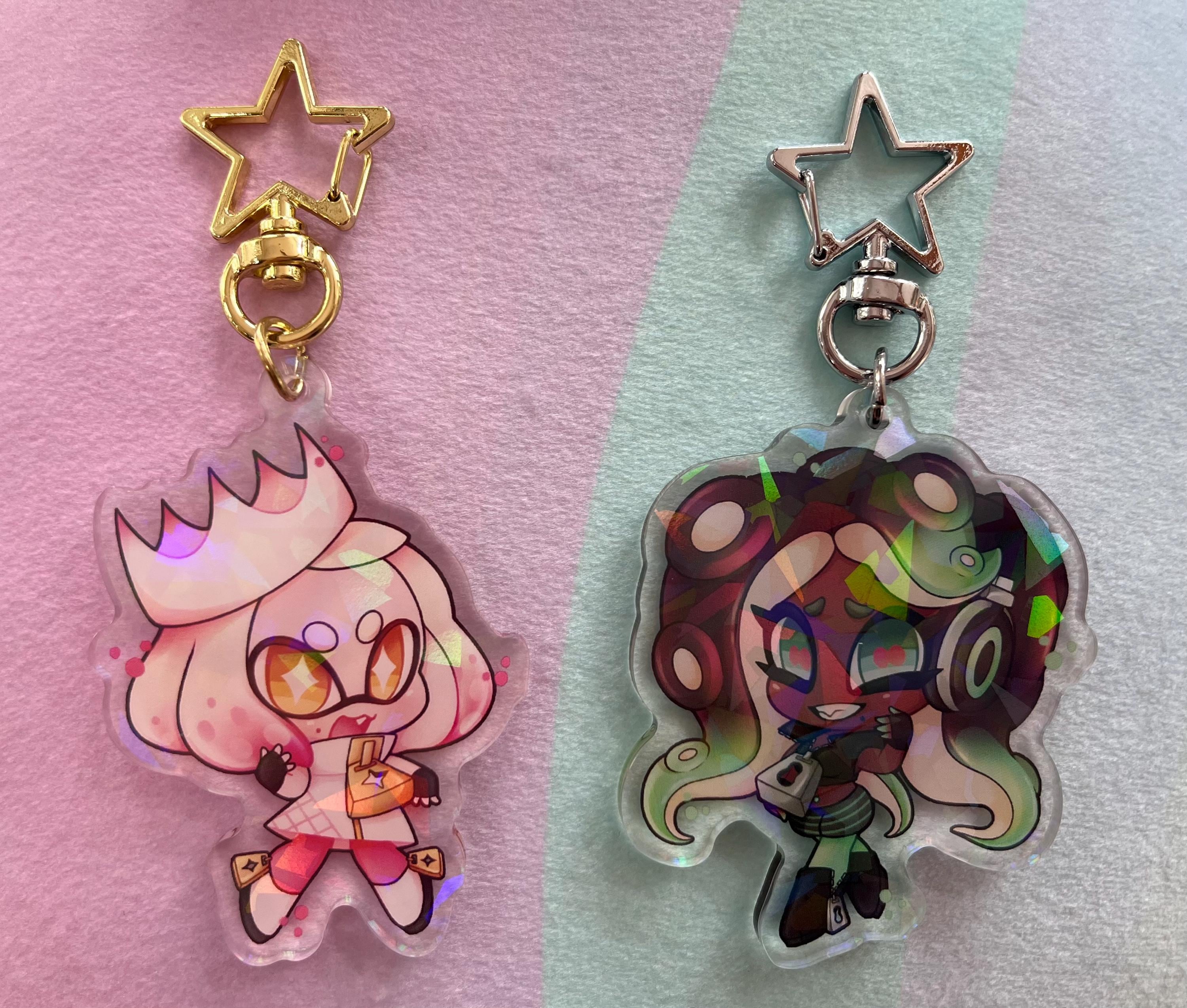 Splatoon off the Hook Pearl and Marina Acrylic Keychain Charm - Etsy