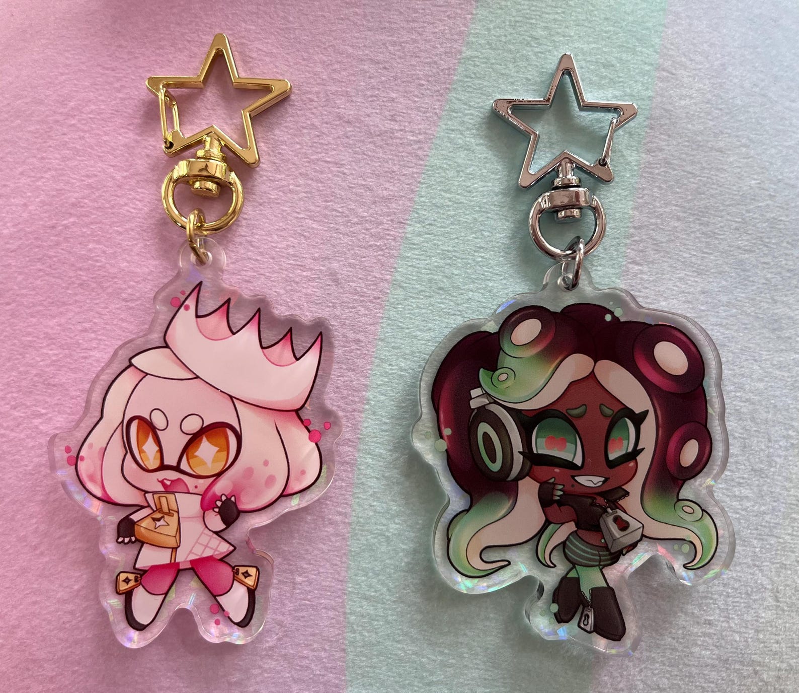 Splatoon off the Hook Pearl and Marina Acrylic Keychain Charm - Etsy