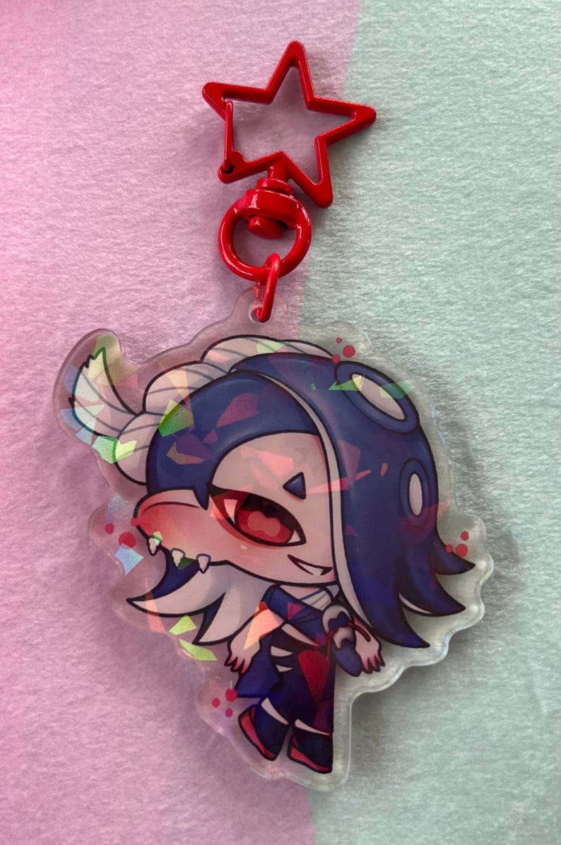 Splatoon Deep Cut Frye, Shiver, and Big Man Acrylic Keychain Charm - Etsy
