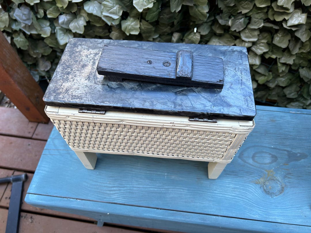 MCM Wicker Rattan Shoe Shine Box 12x 12 X 6 - Etsy
