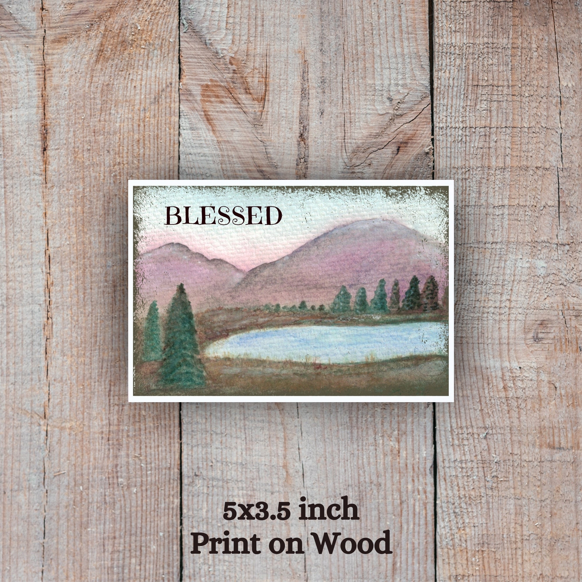 Small Wooden Sign, Mini Inspirations, Blessed, Shelf Sitter, Art Print ...