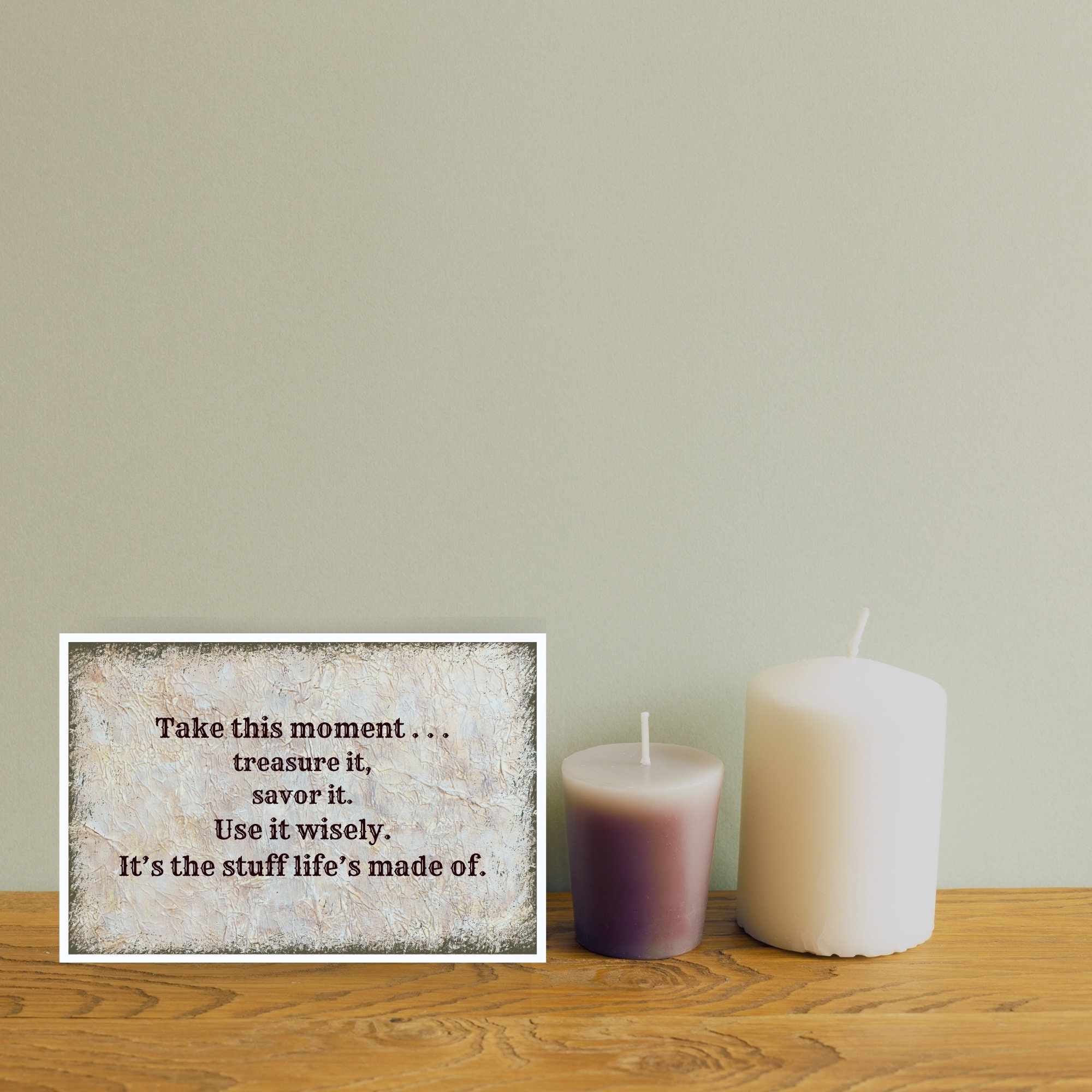 Mini Office Desk Inspiration, Small Wooden Sign With Quote, Meaningful ...