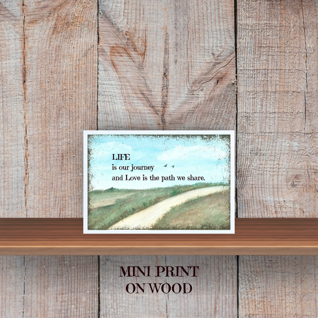 Mini Shelf Sitter, Inspirational Art Print on Wood, Small Hand Painted ...