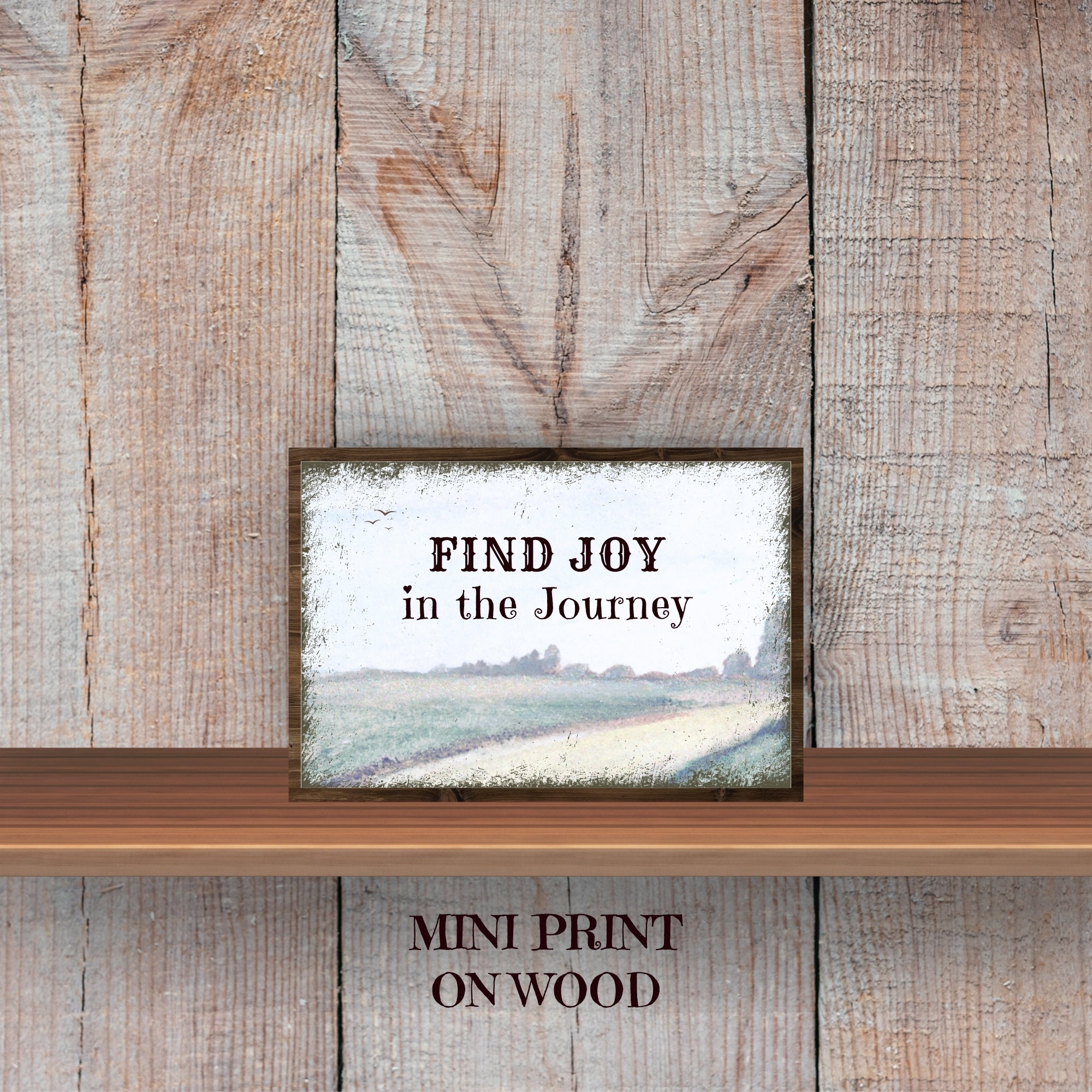 Find Joy in the Journey, Mini Art Print, Shelf Sitter, Small Wooden ...