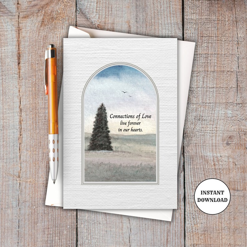 Sympathy Card Printable, Watercolor Grief Card, Bereavement Download ...