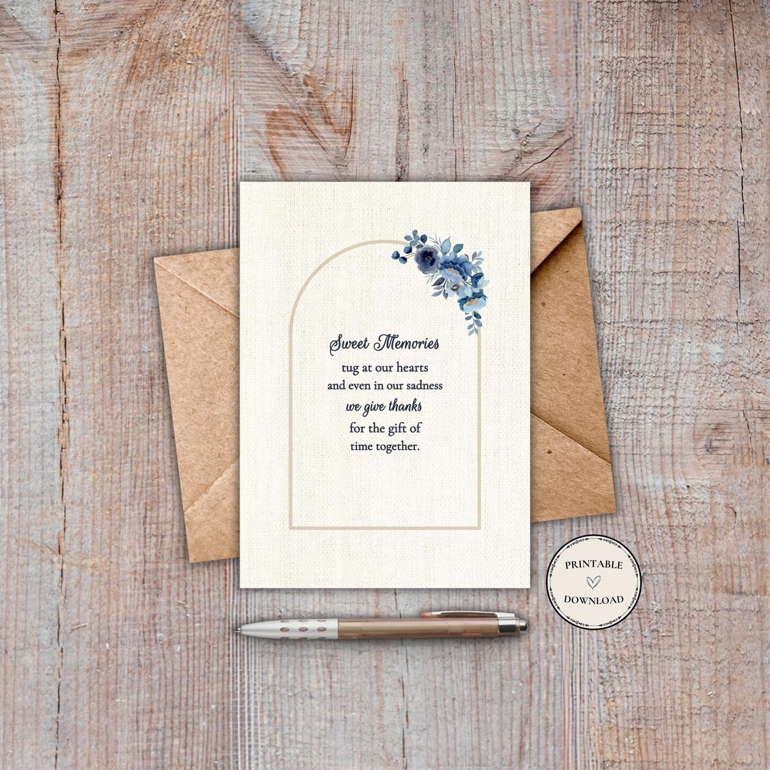 Printable Sympathy Card, Frameable Condolence Gift: Bereavement (5x7 ...