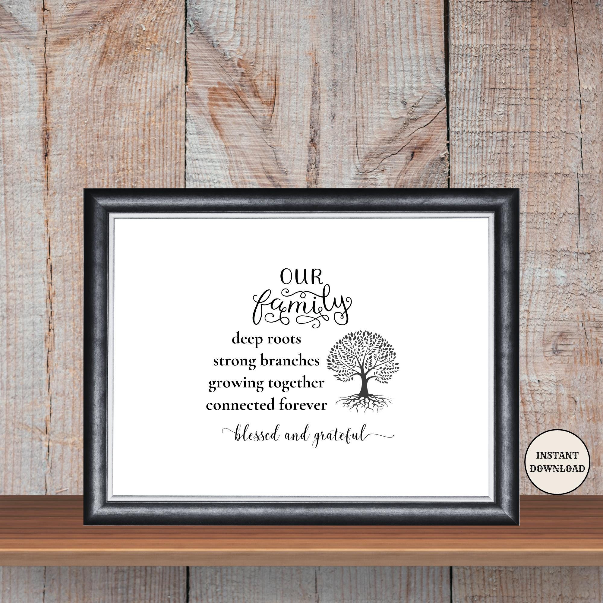 Family Tree Verse Printable Wall Art, Meaningful Download, 10x8 ...