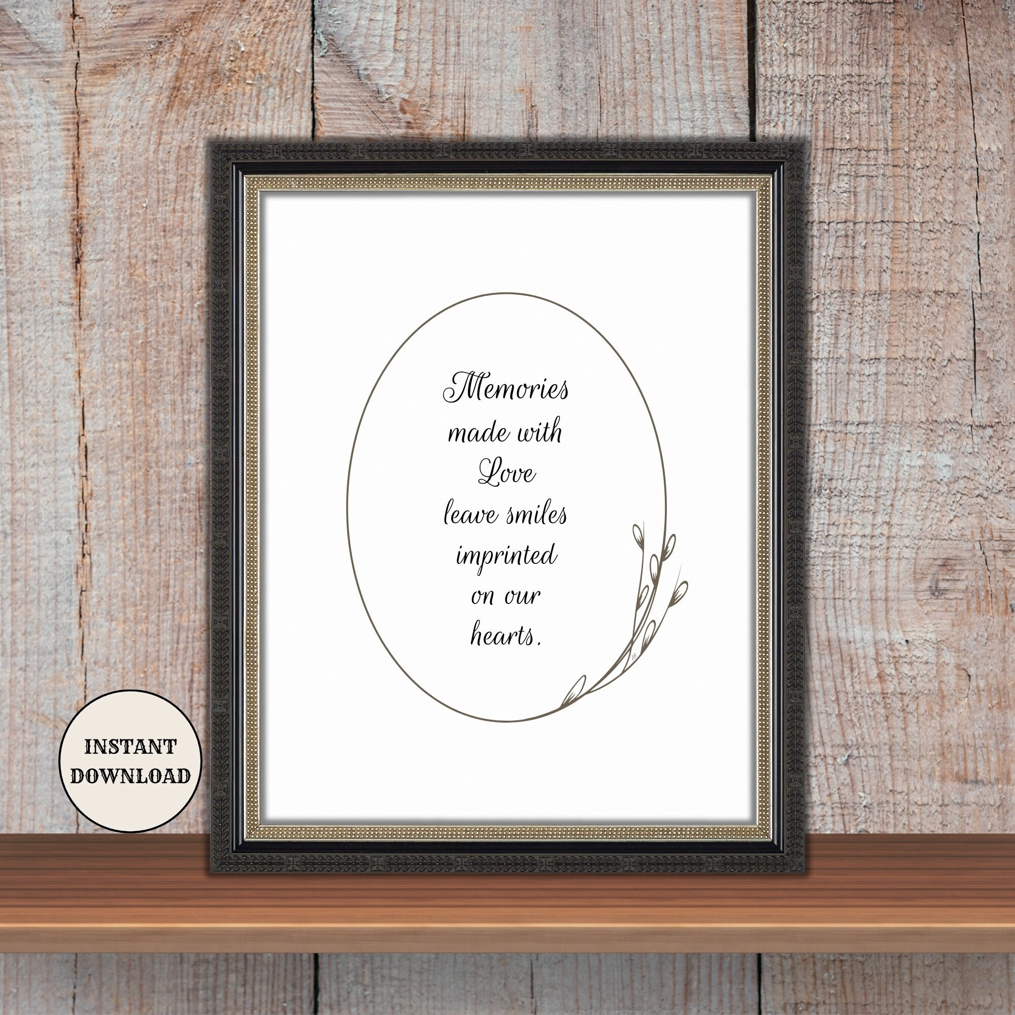 Printable Memories Verse, Celebration of Life, Uplifting Remembrance ...