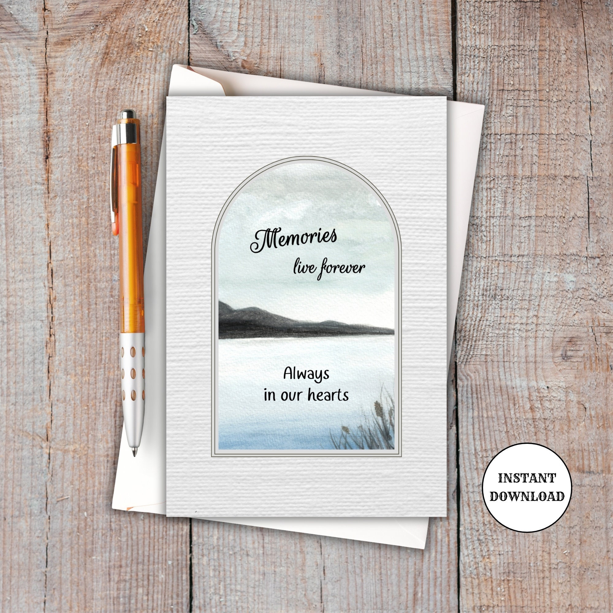 Printable Sympathy Card, Watercolor Grief Card, Bereavement Download ...