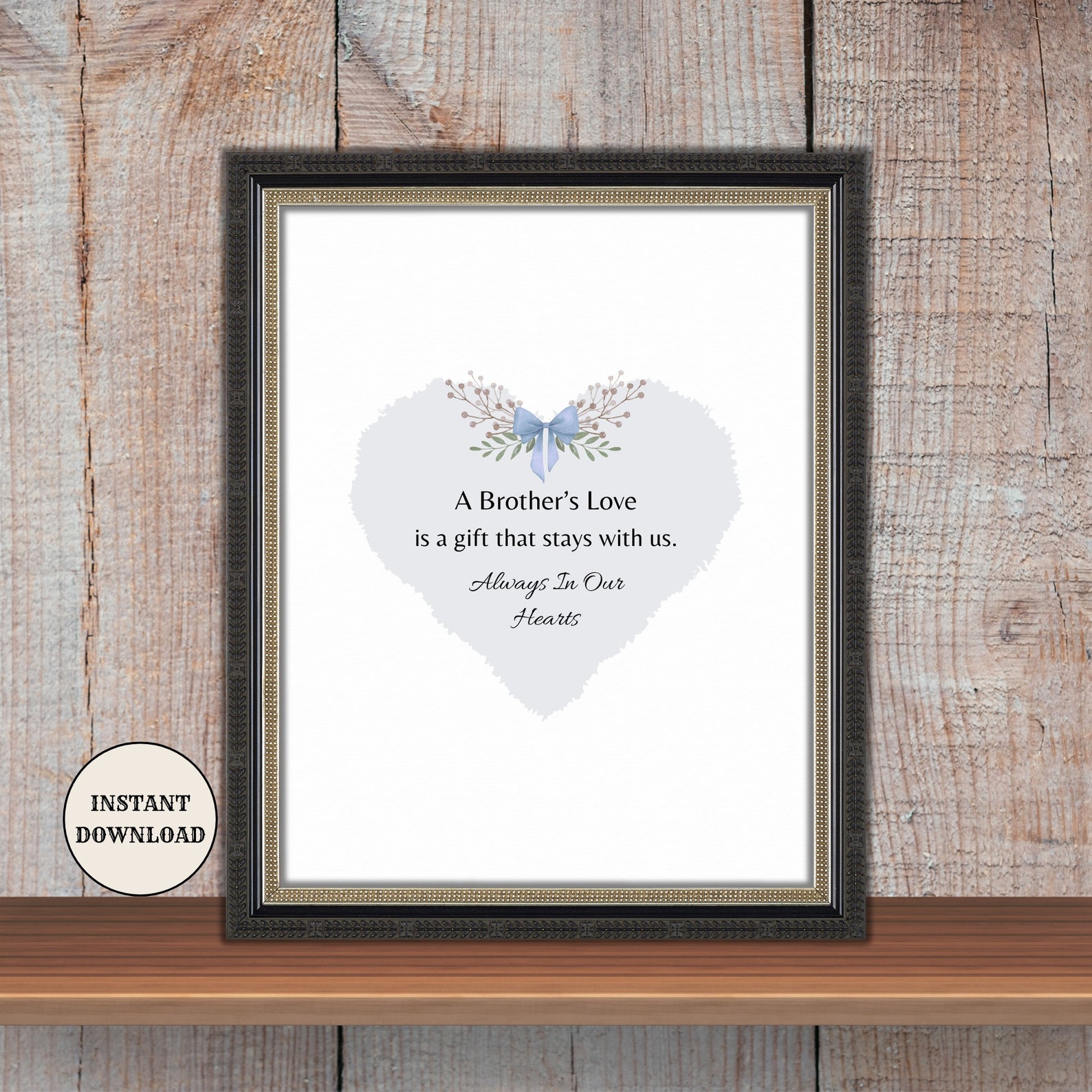 Loss of Brother Remembrance Print: Sympathy Gift (digital Download) - Etsy