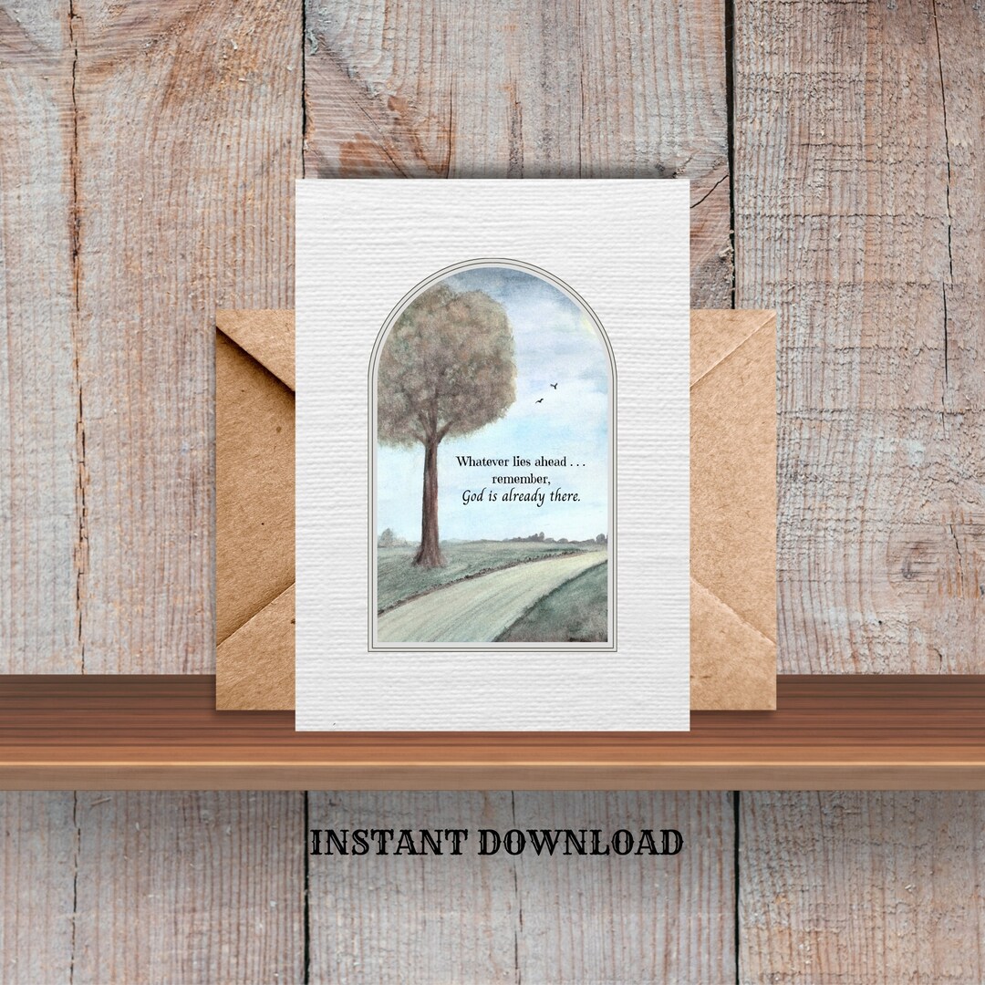 Encouragement Card, Printable Gift, Christian Instant Download ...