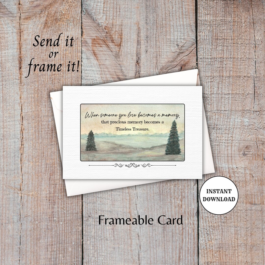 Sympathy Card Printable, Bereavement Download, Meaningful Grief Card ...