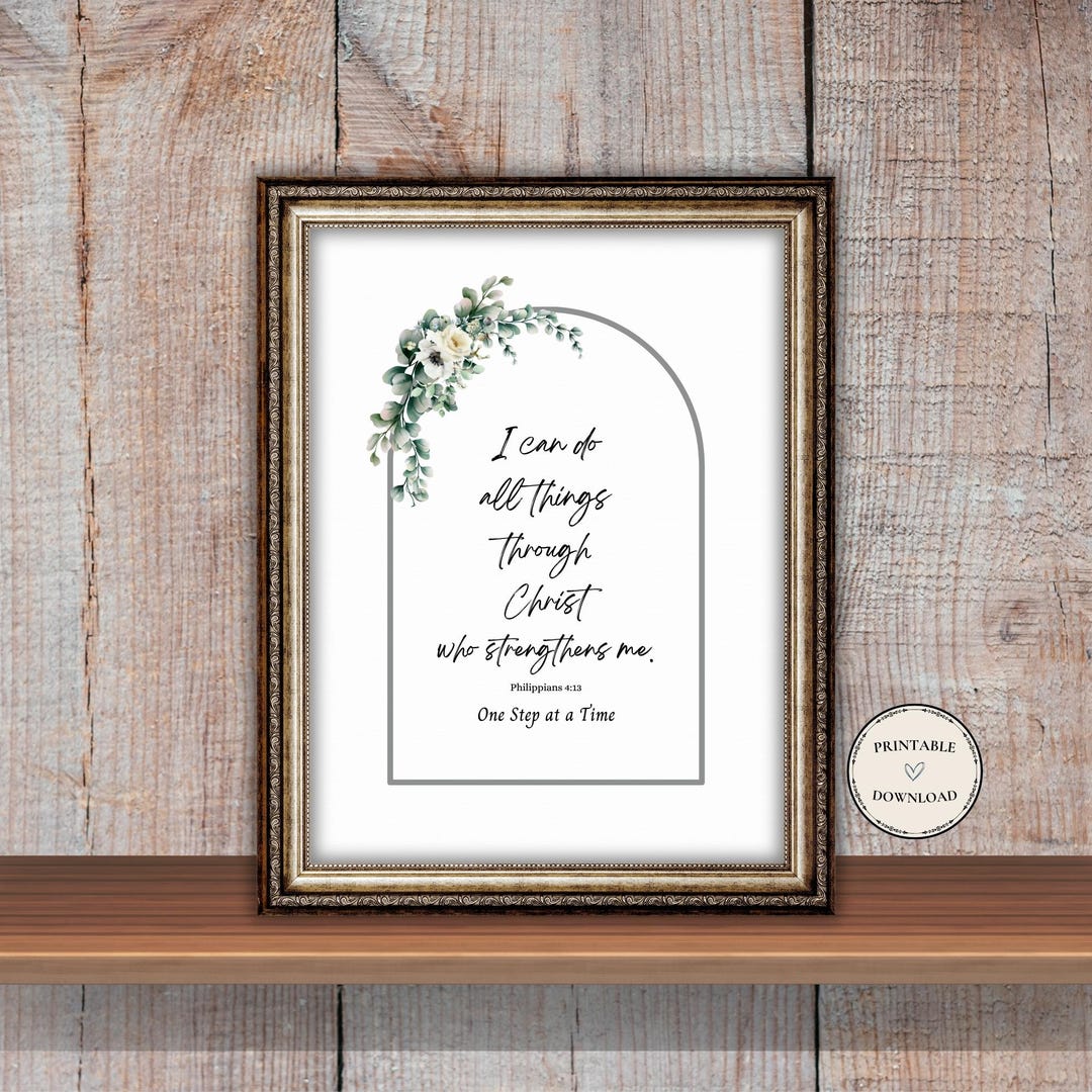 Bible Verse Print: I Can Do All Things, Scripture Art (8x10 Digital ...