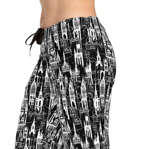 Gothic City Pattern Women's Pajama Pants Gothic, City, Emo, Goth, Emo ...