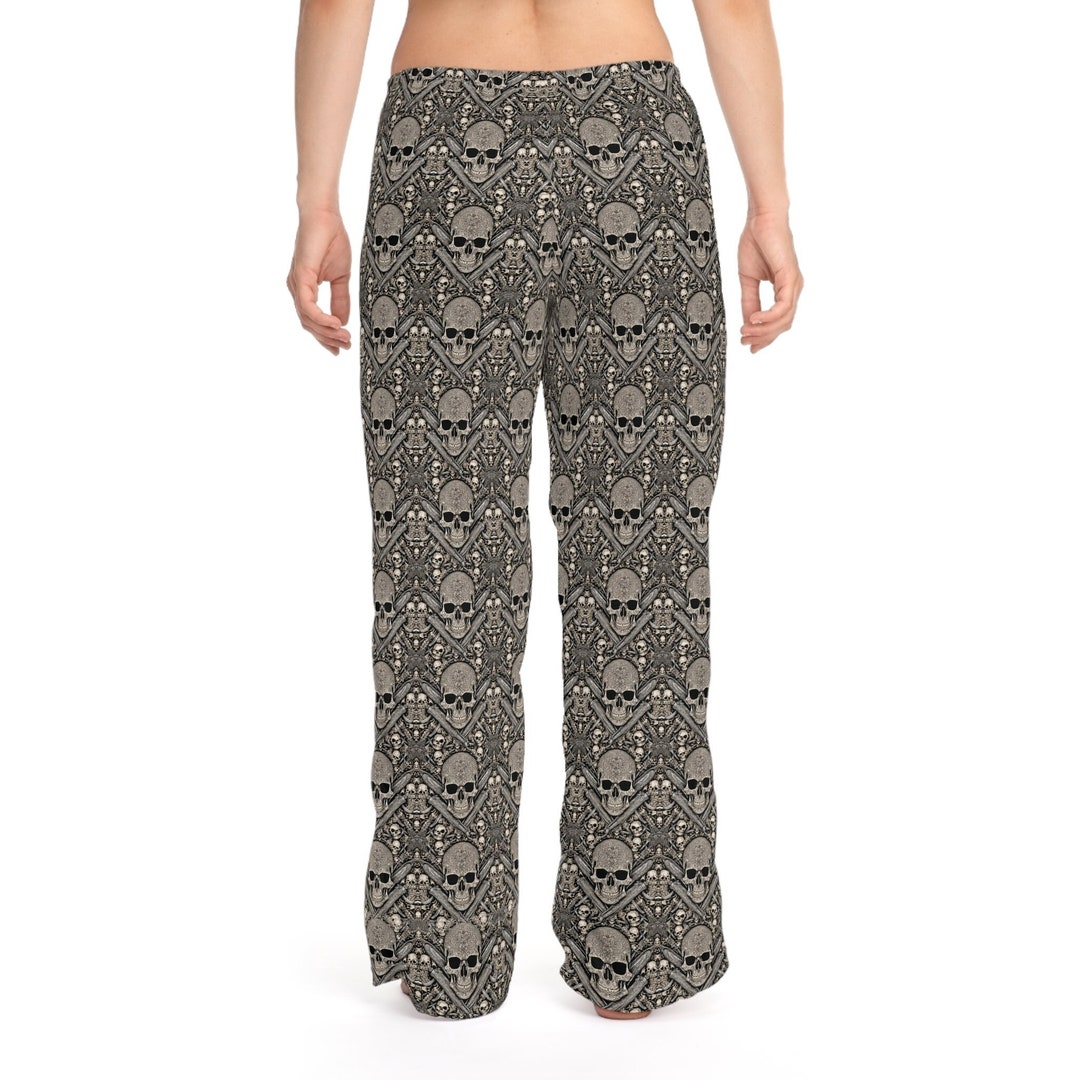 Skull and Swords Women's Pajama Pants Horror, Emo, Goth, Emo Pants, PJ ...