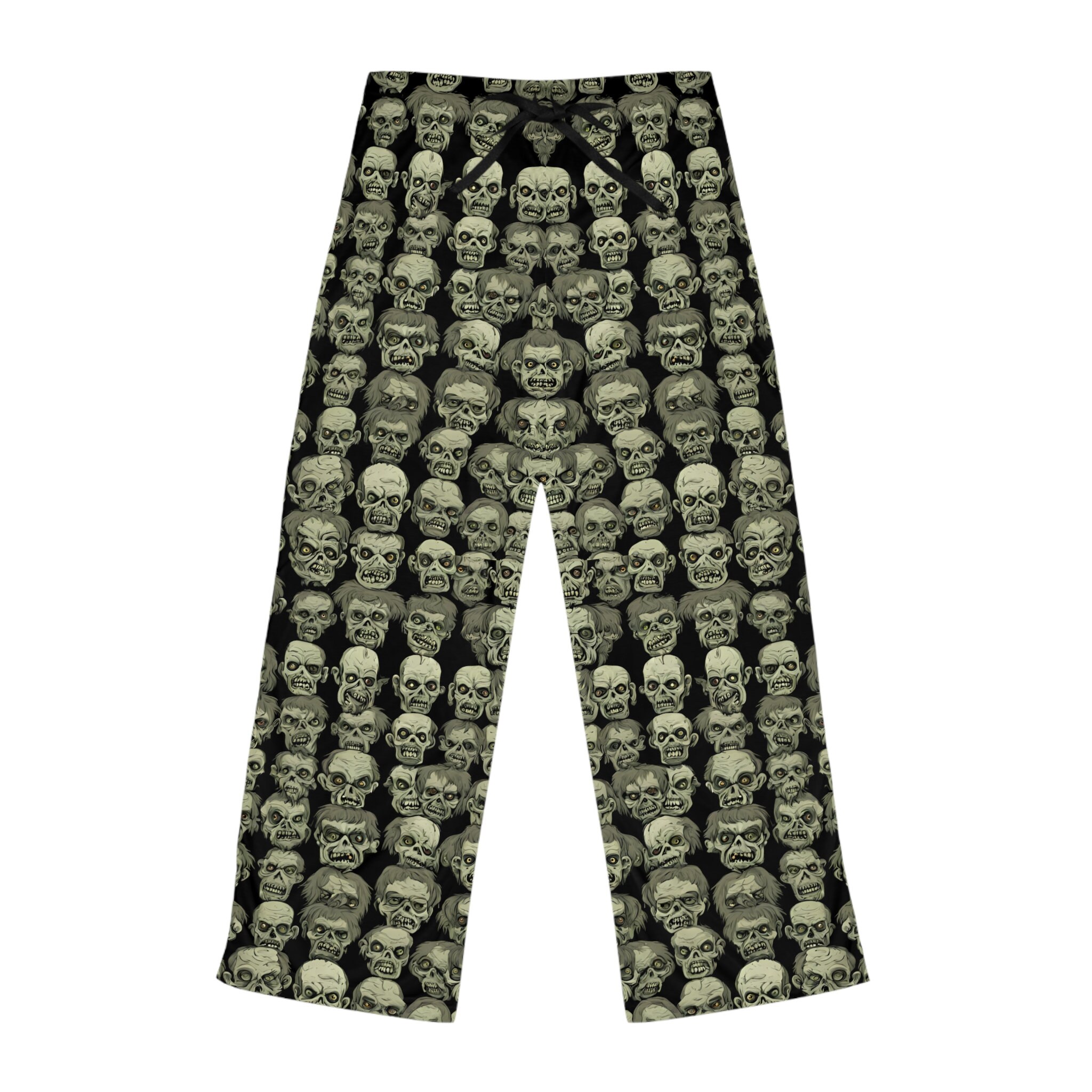 Zombie Faces Women's Pajama Pants Horror, Emo, Goth, Emo Pants, PJ ...