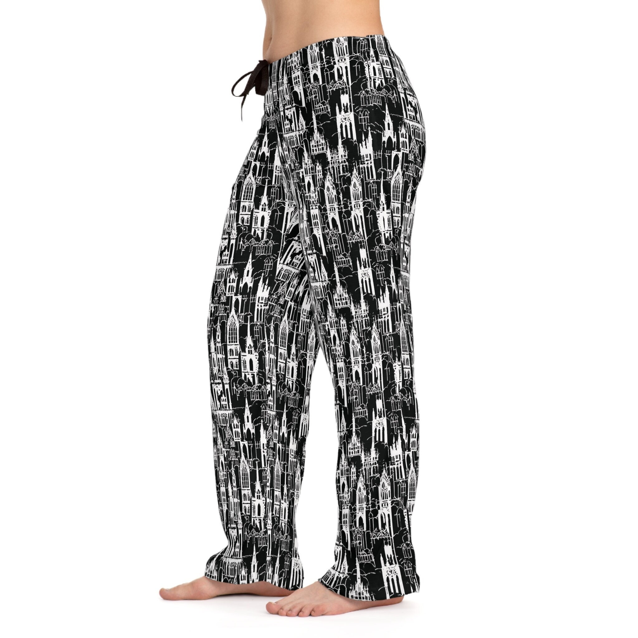 Gothic City Pattern Women's Pajama Pants Gothic, City, Emo, Goth, Emo ...