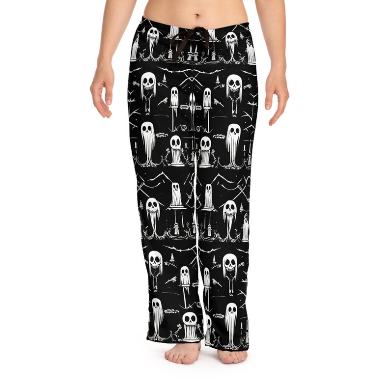 Ghost World Pattern Women's Pajama Pants Horror, Ghost, PJ Pants, Emo ...
