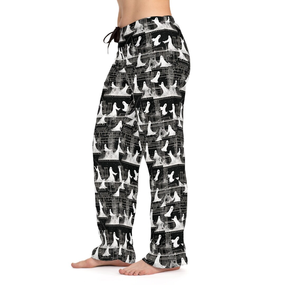 Spirit Realm Women's Pattern Pajama Pants Ghost, Horror, Pattern PJ ...