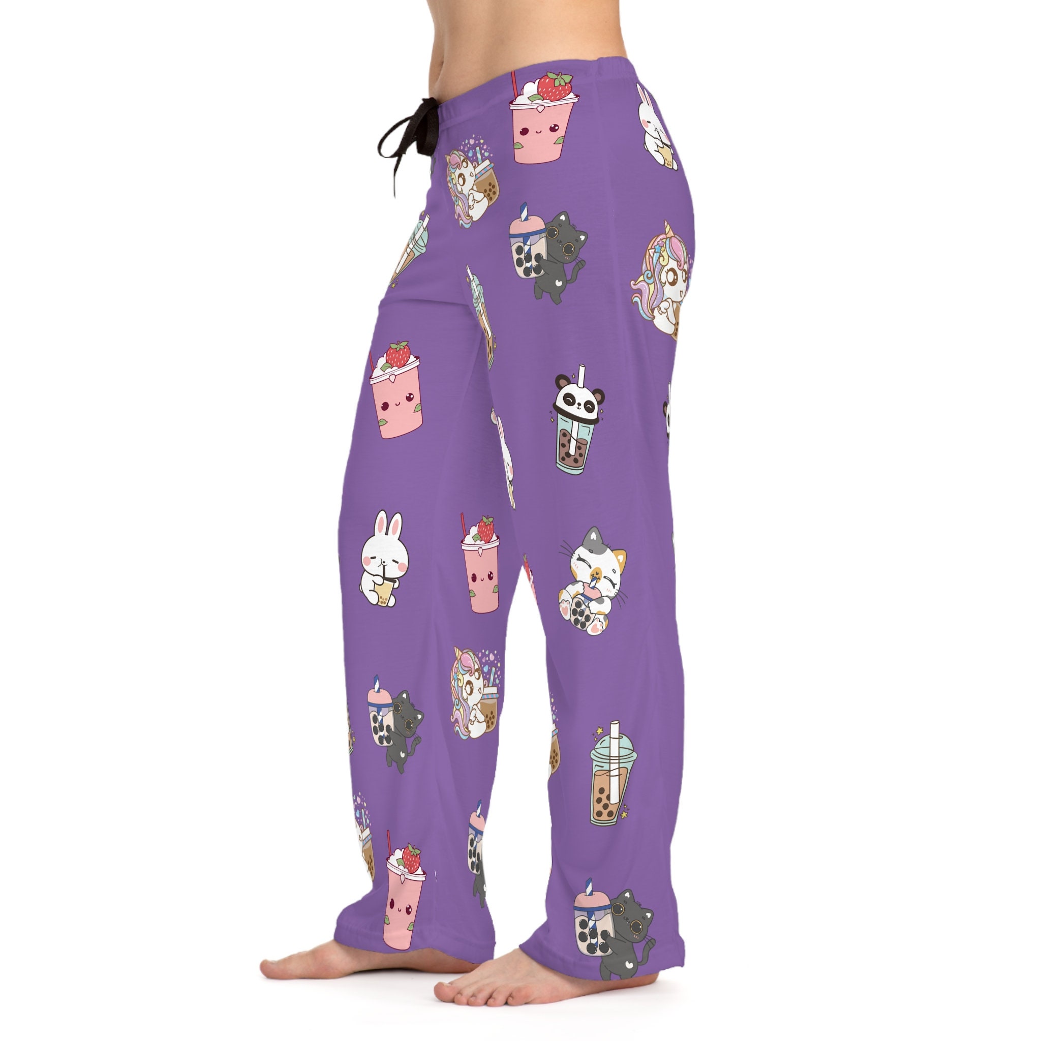 Boba Pattern Pajama Pants, Cute Boba Pants, Anime PJ, Anime Pajamas ...