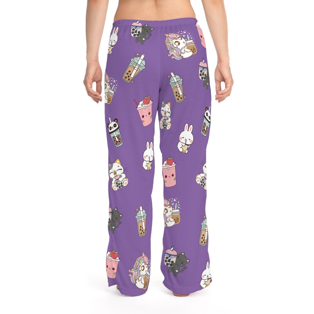Boba Pattern Pajama Pants, Cute Boba Pants, Anime PJ, Anime Pajamas ...
