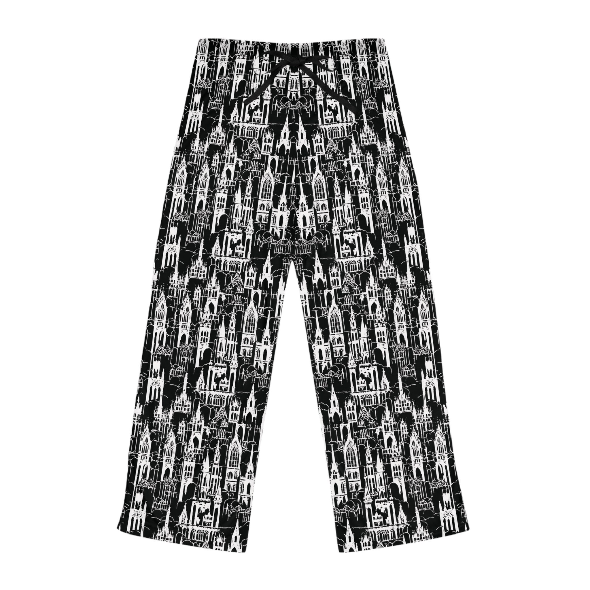 Gothic City Pattern Women's Pajama Pants Gothic, City, Emo, Goth, Emo ...
