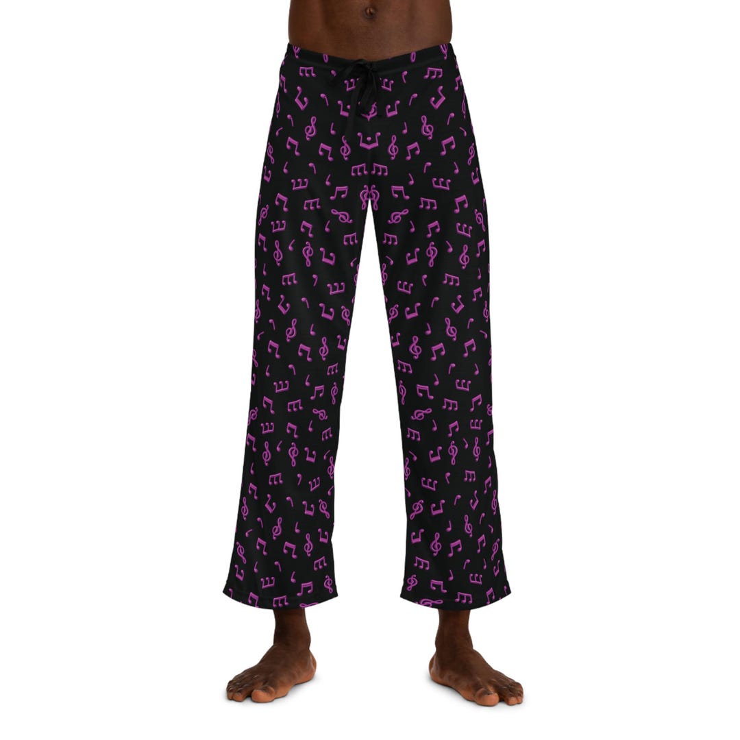 Musical Notes Mens Pattern Pajama Pants Music, Music Lover, PJ Pants ...