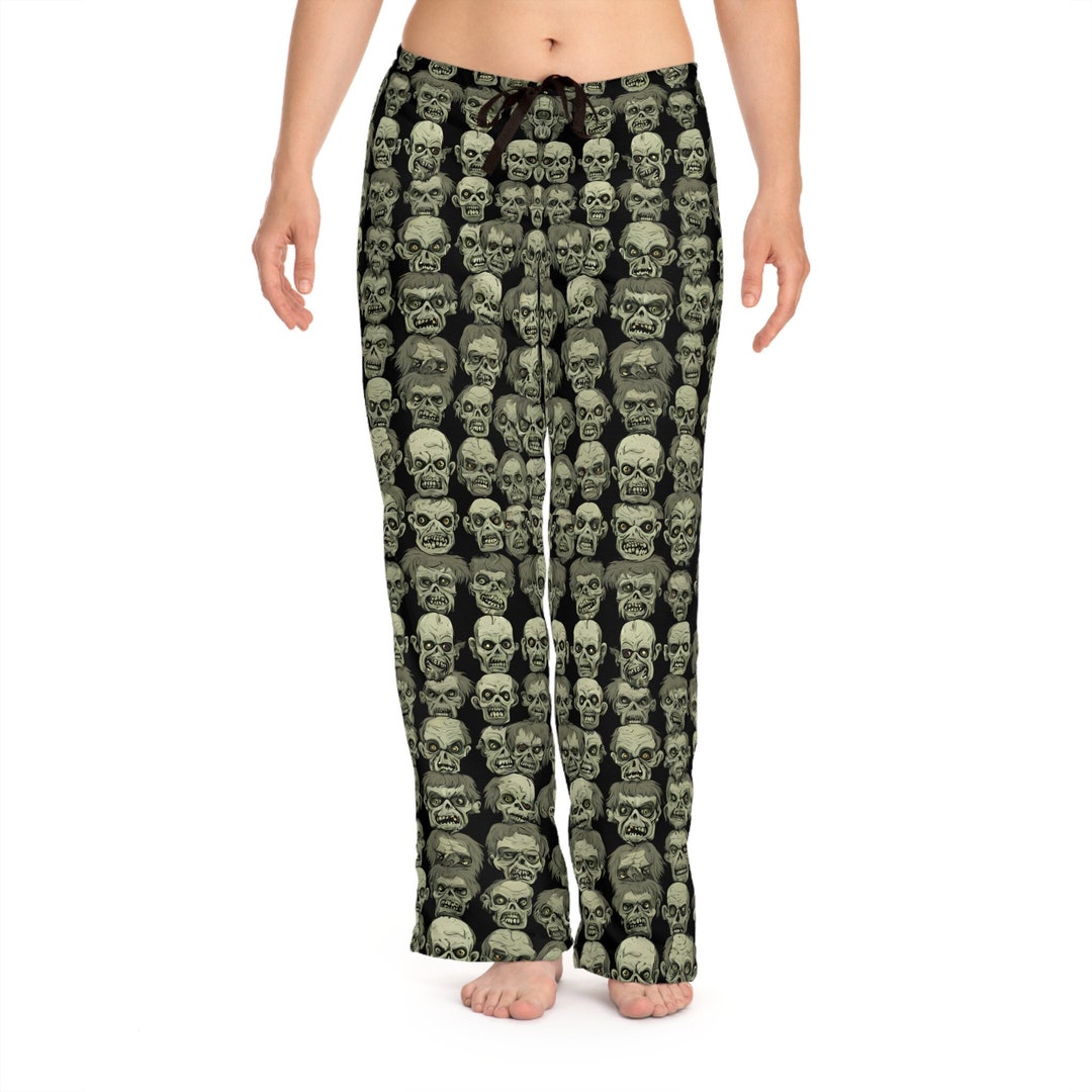 Zombie Faces Women's Pajama Pants Horror, Emo, Goth, Emo Pants, PJ ...