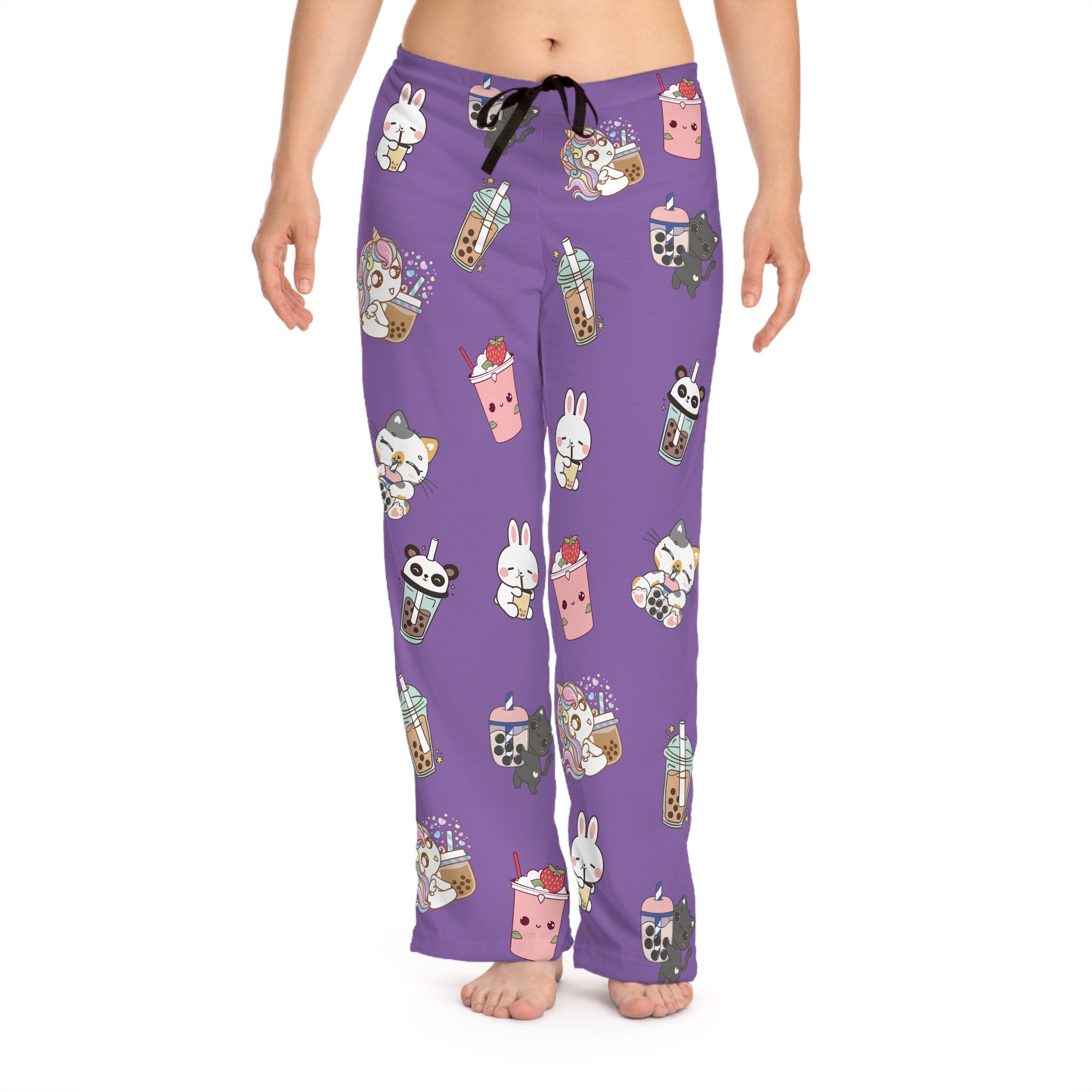 Boba Pattern Pajama Pants, Cute Boba Pants, Anime PJ, Anime Pajamas ...