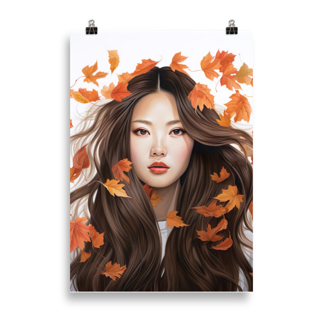 Radiant Asian Autumn Portrait Poster - Etsy