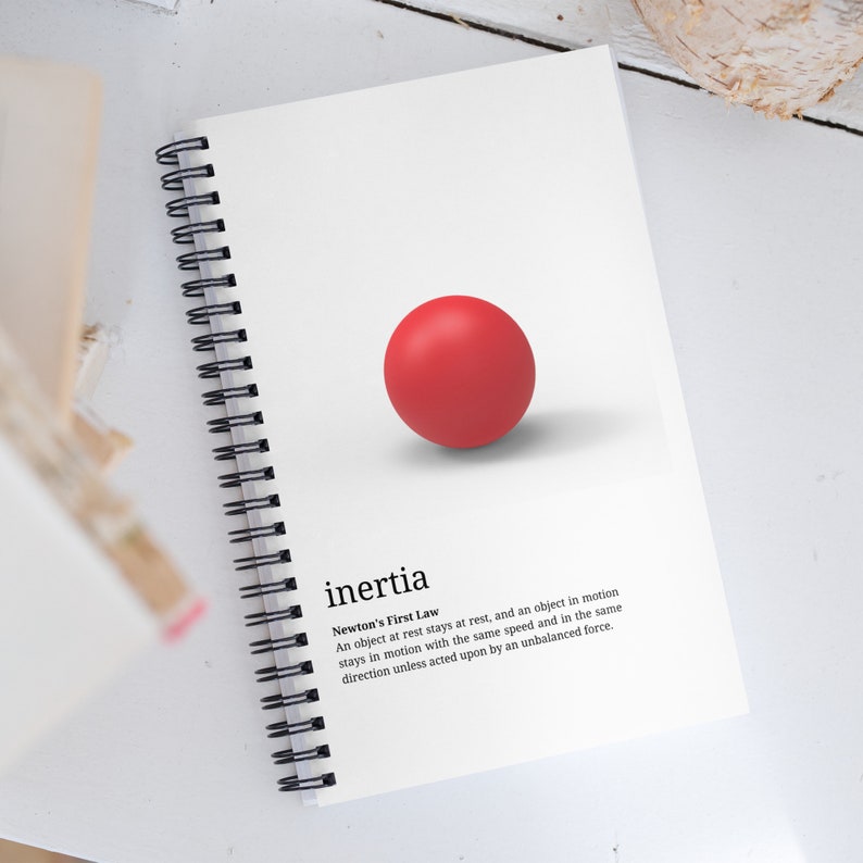Newton's First Law Inertia Spiral Notebook Series With the Laws of ...
