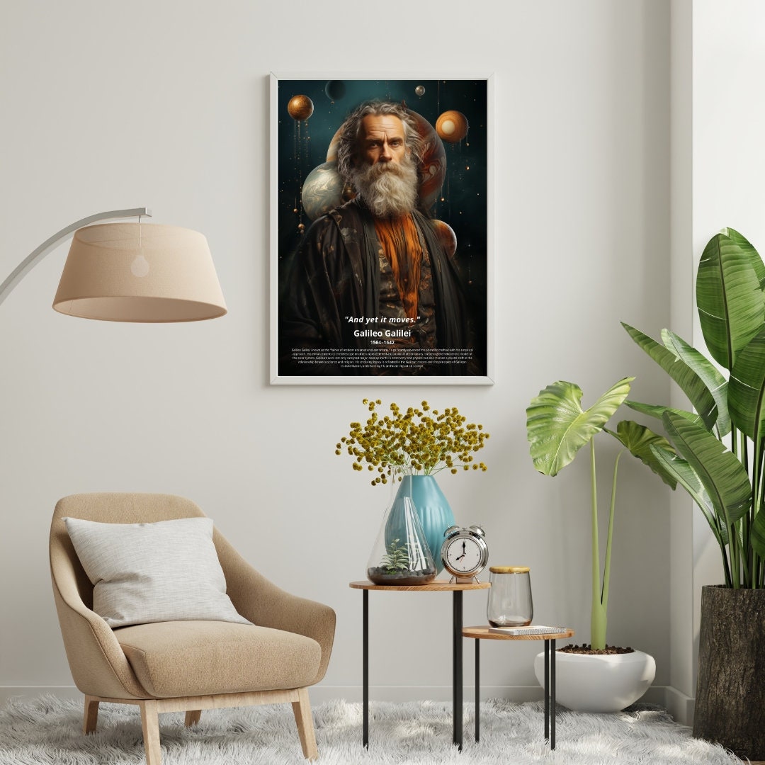 Galileo Galilei: the Father of Modern Science Digital Wall Art ...