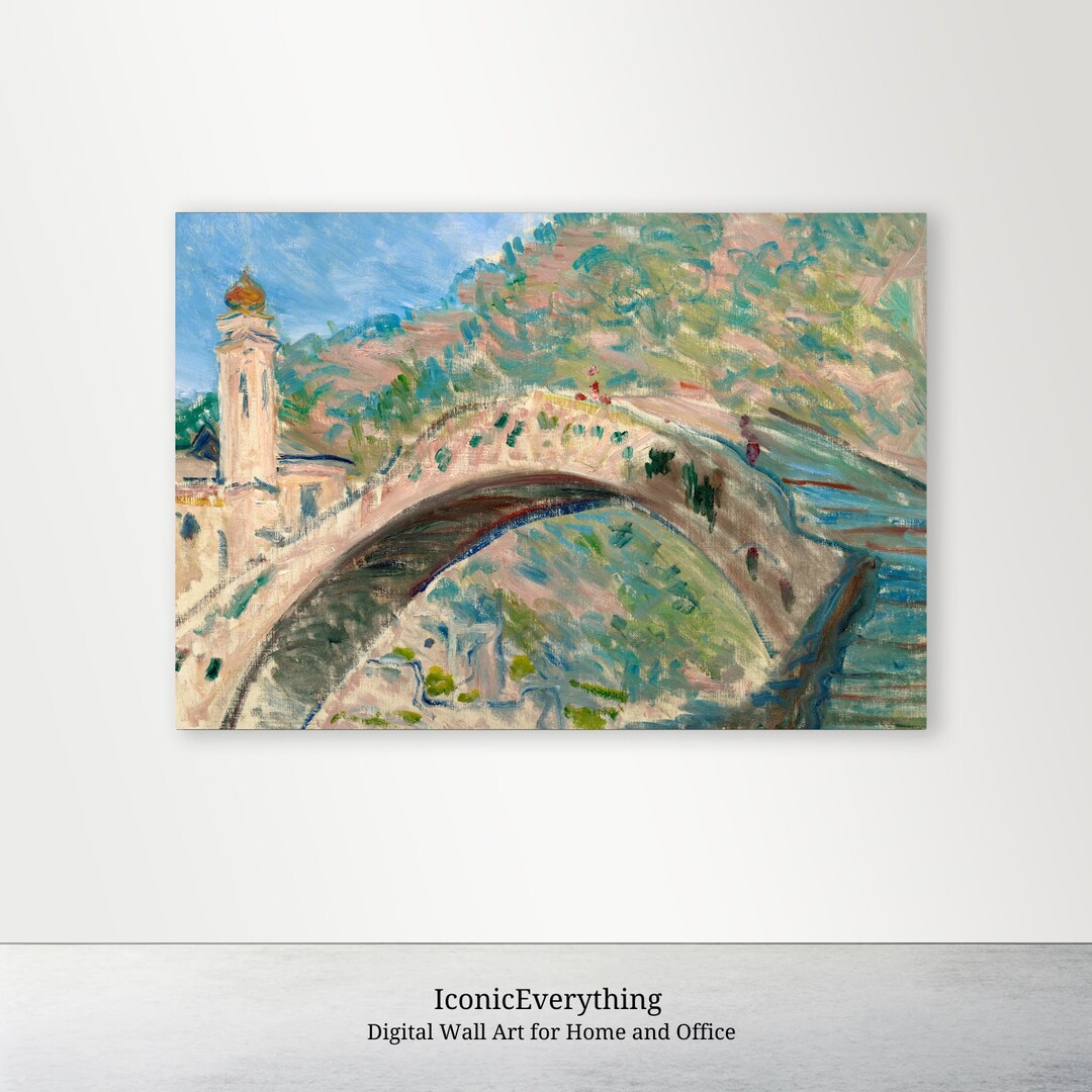Claude Monet: Bridge at Dolceacqua (1884), Digital Wall Art, Famous ...