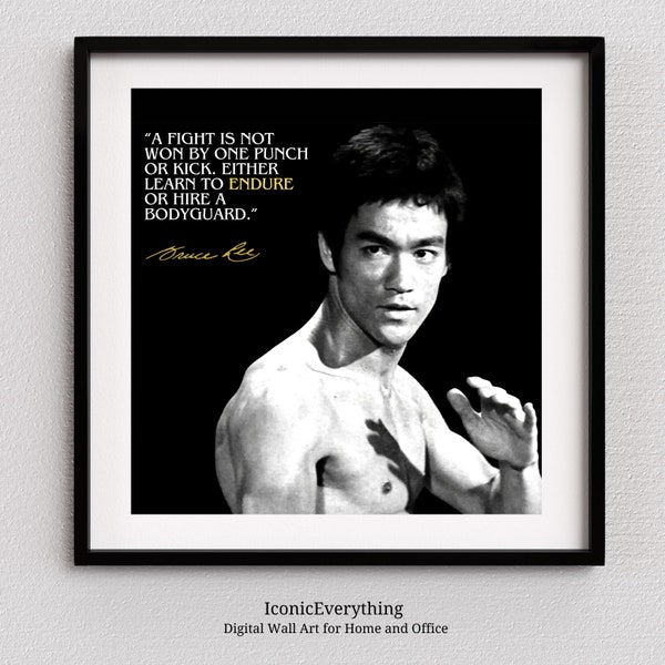 Bruce Lee Wall Poster - Etsy