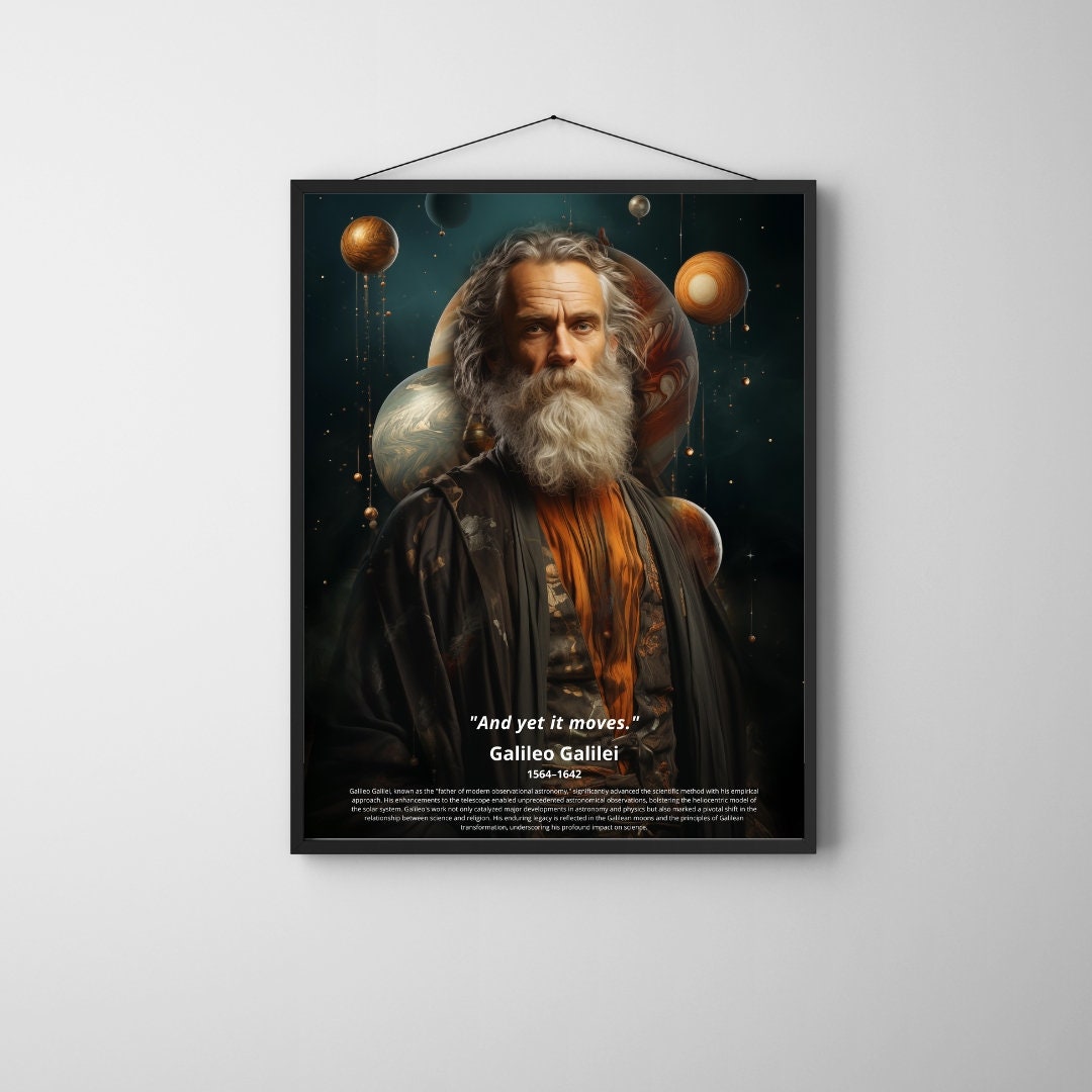 Galileo Galilei: the Father of Modern Science Digital Wall Art ...