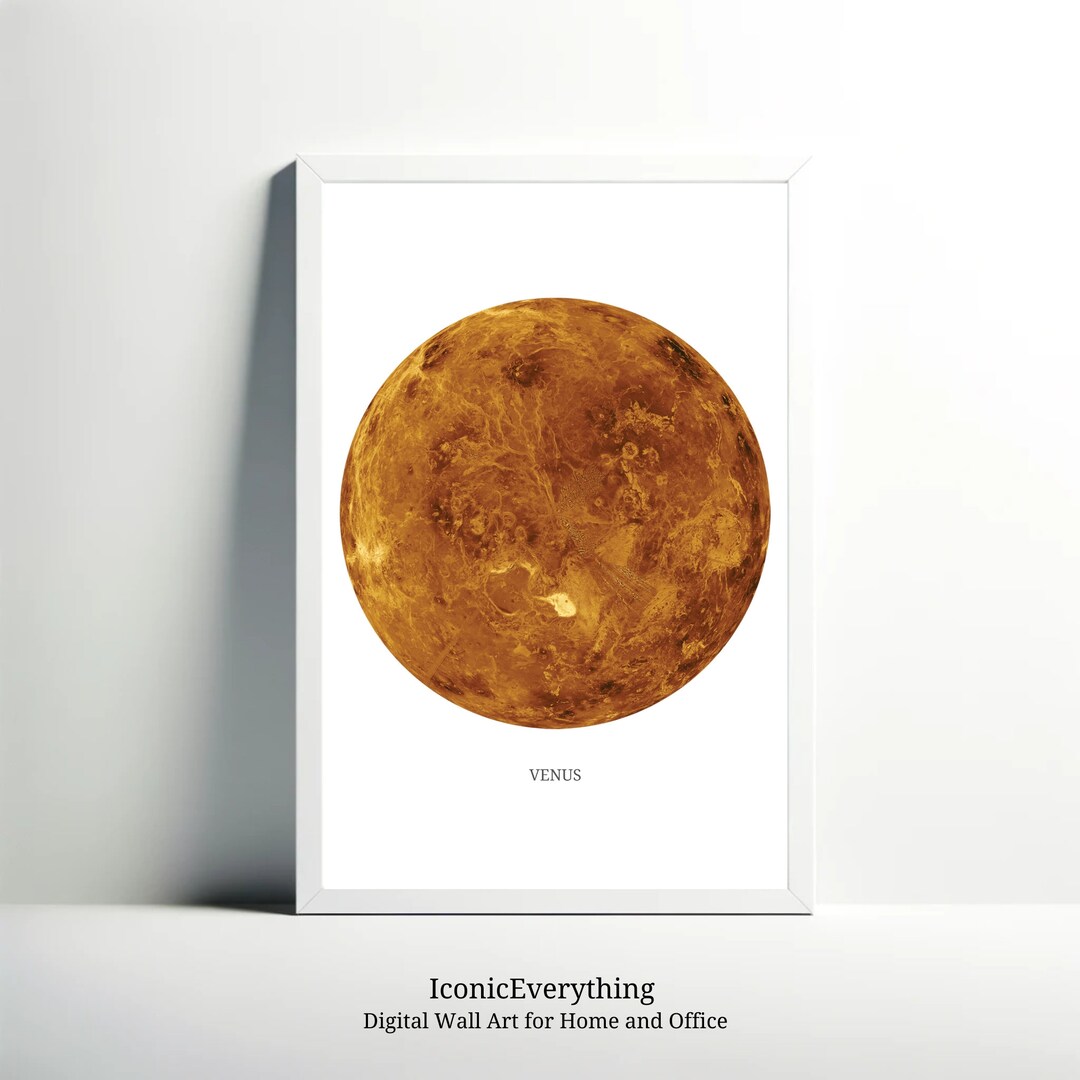 Venus - the Veiled Planet, Astronomy Poster, Minimalist Poster, Science ...