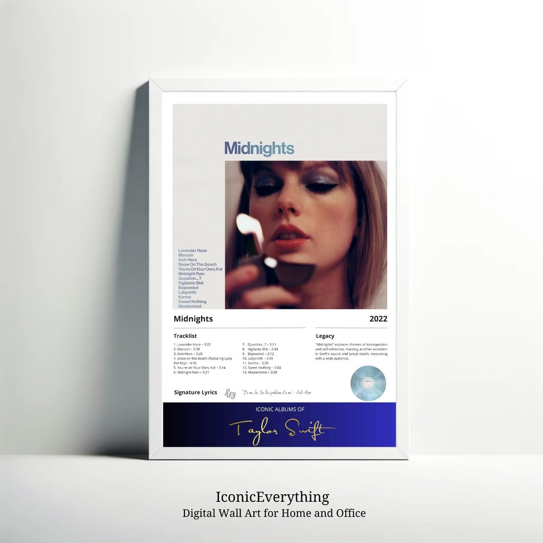 10. Midnights Taylor Swift Album Cover, Track List, Signature Lyrics ...