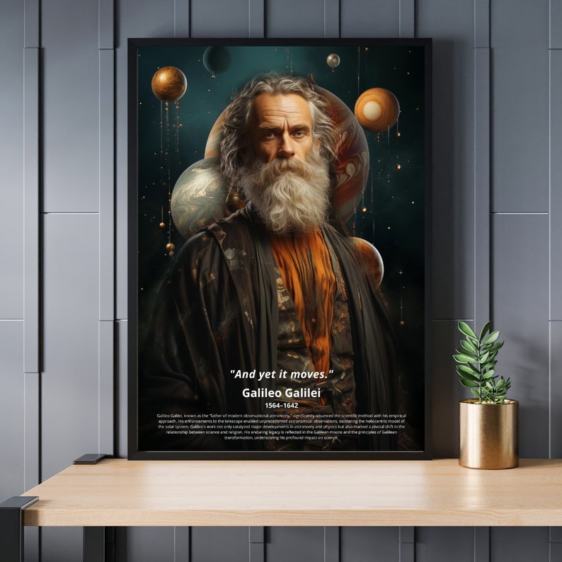 Galileo Galilei: the Father of Modern Science Digital Wall Art ...
