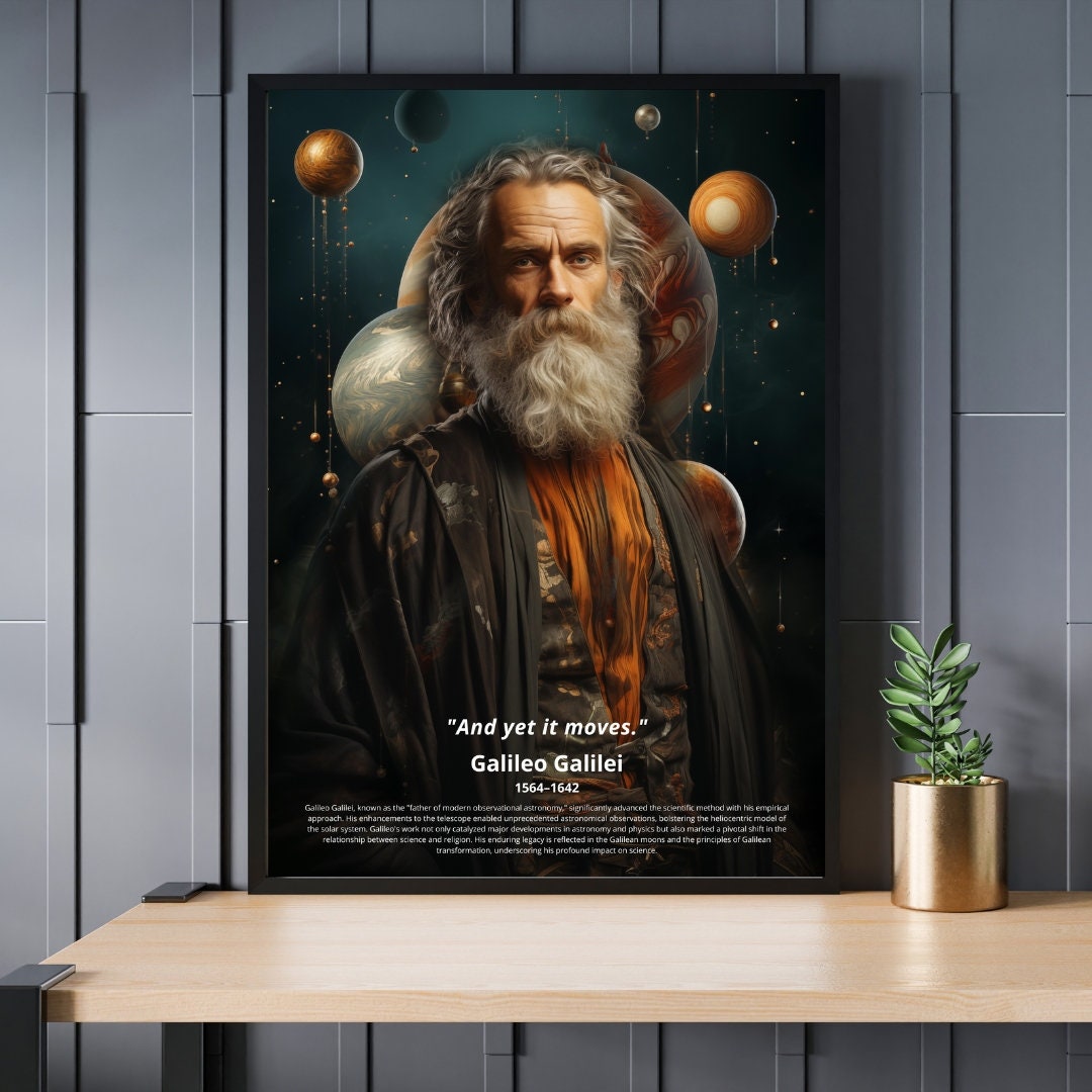 Galileo Galilei: the Father of Modern Science Digital Wall Art ...