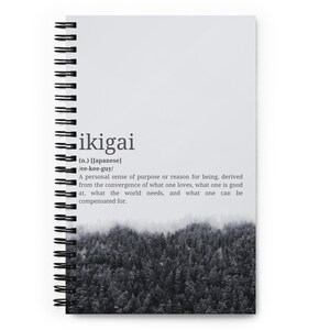 Definitions Ikigai A Meaningful Spiral Notebook for Your Thoughts - Etsy