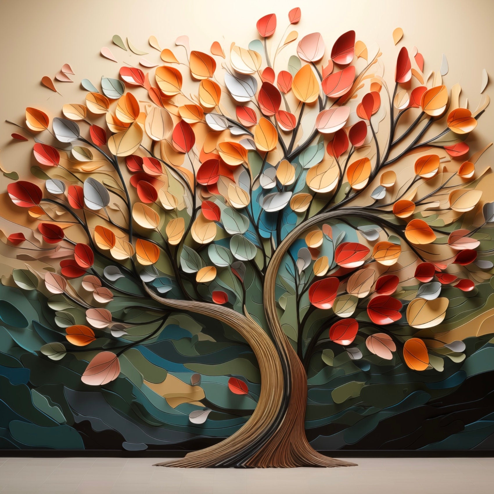 Tree of Forgiveness Modern Art, Digital Wall Art, Square Poster, Home ...