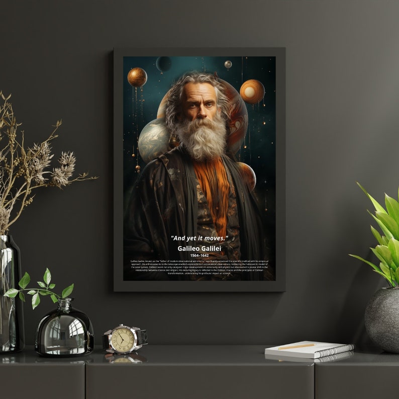 Galileo Galilei: the Father of Modern Science Digital Wall Art ...