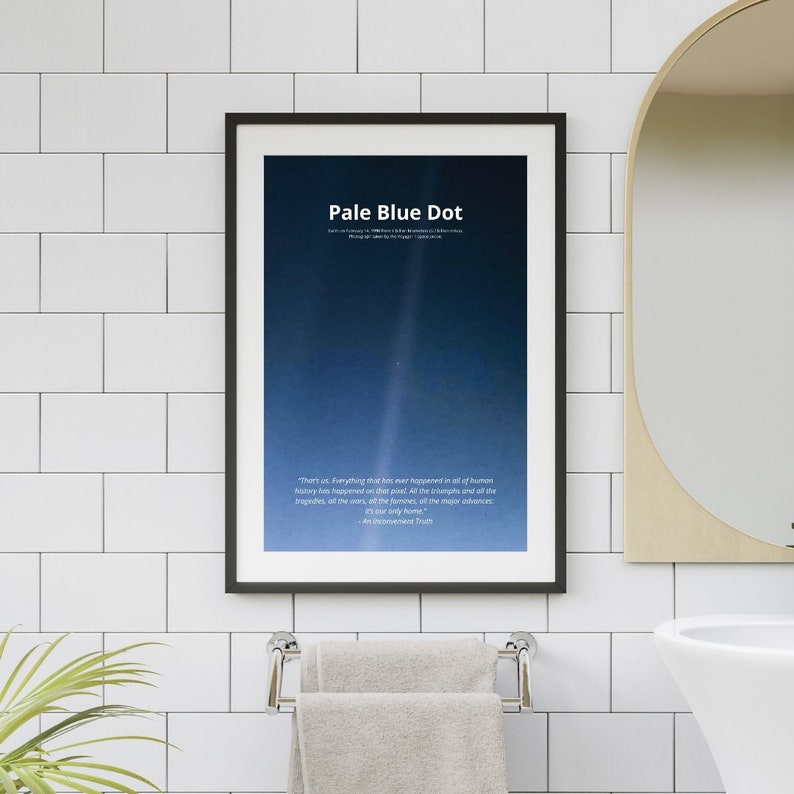 Pale Blue Dot Astronomy Poster Space Humanity Poster - Etsy