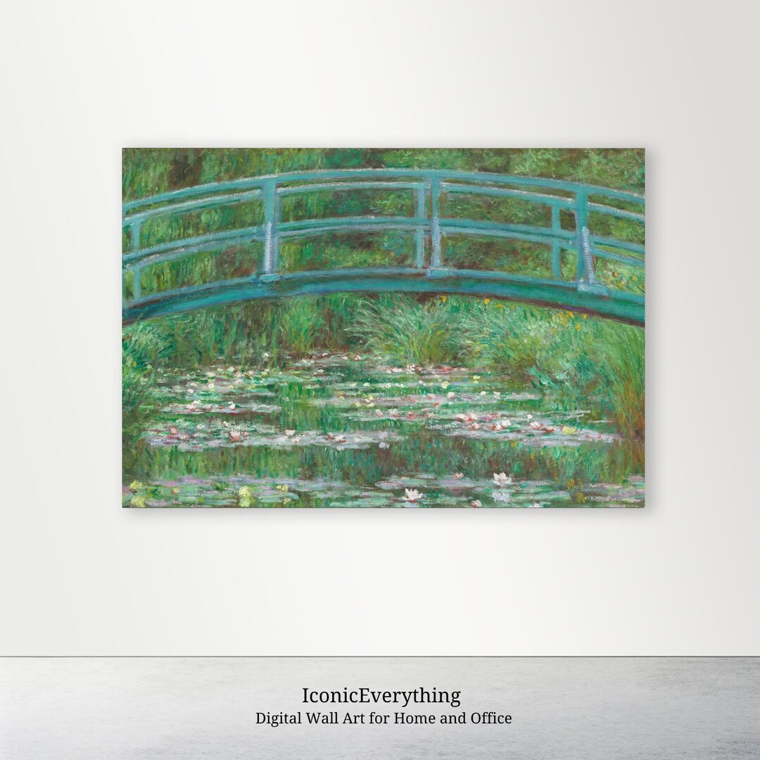Claude Monet: the Japanese Footbridge 1899, Digital Wall Art, Famous ...