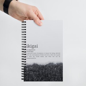 Definitions Ikigai A Meaningful Spiral Notebook for Your Thoughts - Etsy