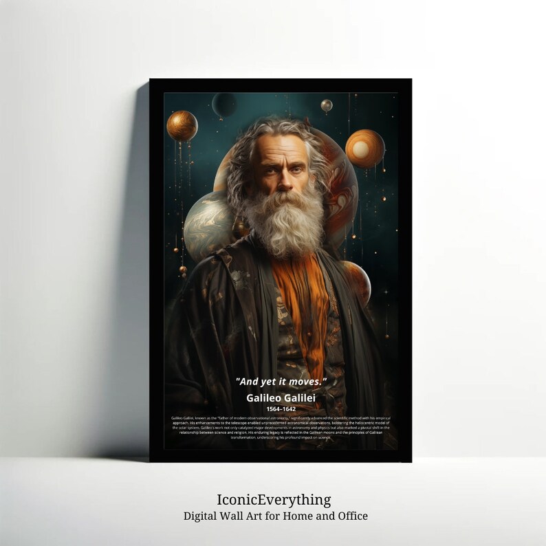 Galileo Galilei: the Father of Modern Science Digital Wall Art ...