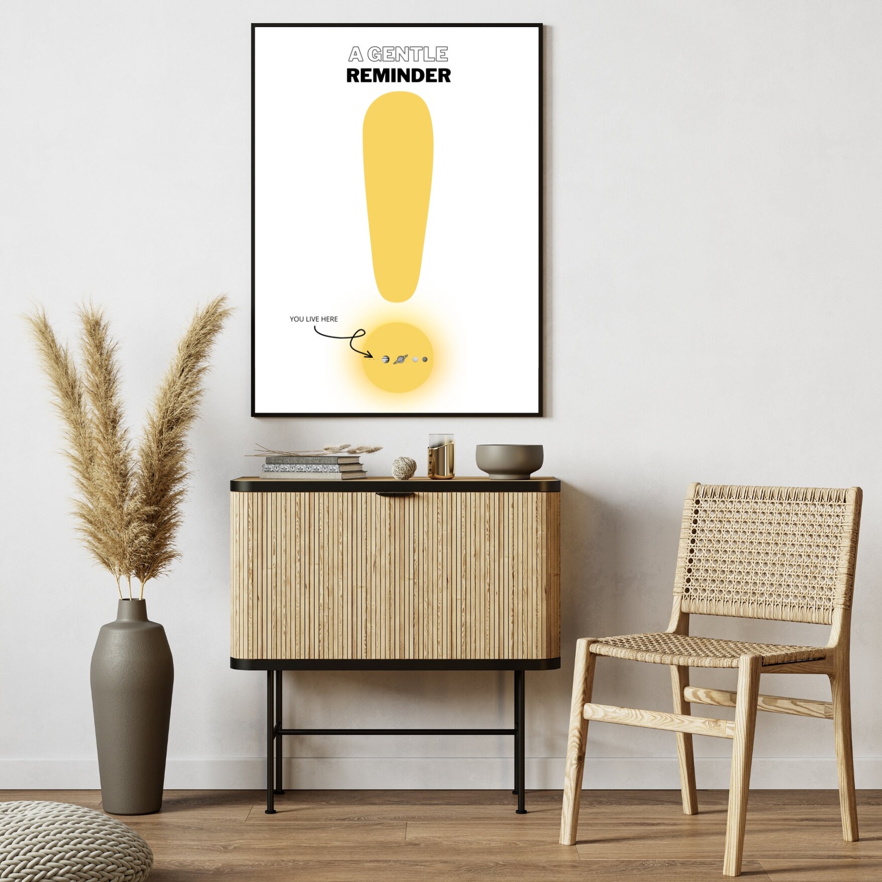 A Gentle Reminder, Thought-provoking Astronomy Poster, Minimalist ...
