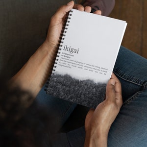 Definitions Ikigai A Meaningful Spiral Notebook for Your Thoughts - Etsy
