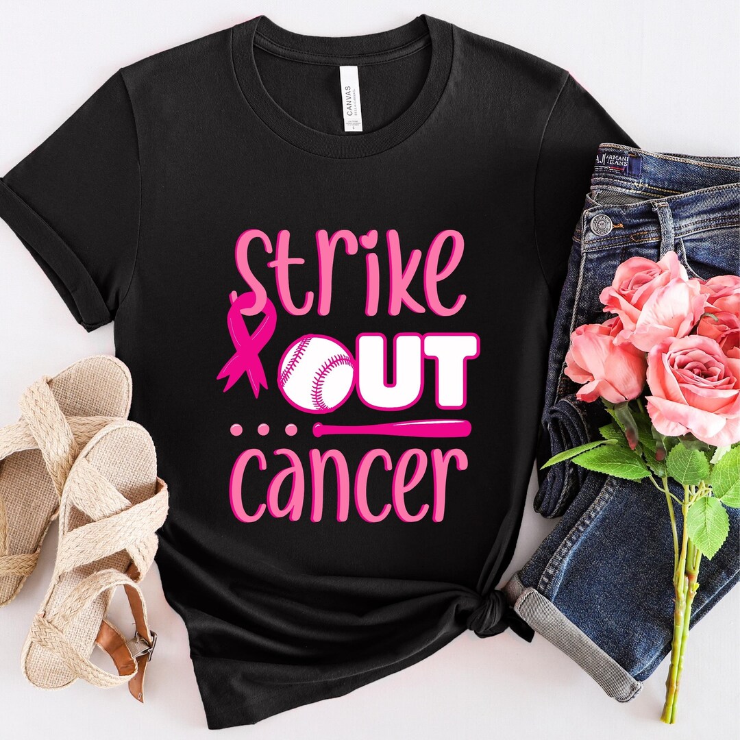 Strike Out Cancer Shirt, Breast Cancer Awareness Shirt, Cancer Support ...