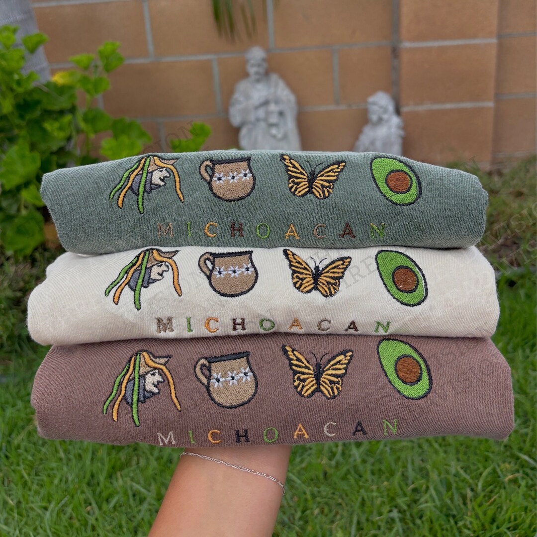 Embroidered Michoacán Comfort Colors T - Shirt, Mexico Shirt, Mexican ...